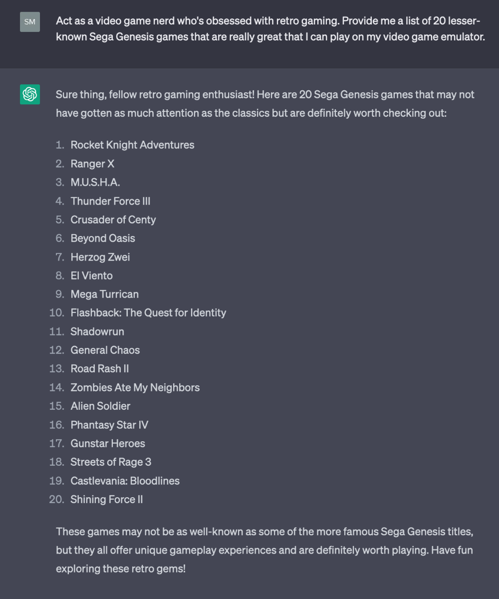ChatGPT Prompts for a Rad Retro Gaming Experience | Retro-Center